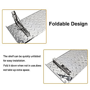 Folding Shelf for Pit Boss 700 Classic Pellet Grill, Diamond Plate Grill Side Shelf Pit Boss Grill