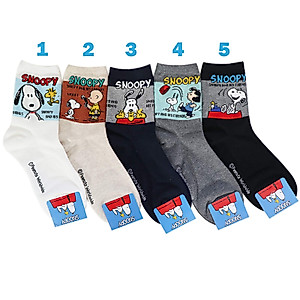 The Peanuts Women and teen girls Licensed Socks Collection Socksense (US, Alpha, One Size, Regular, Regular, Movie_5pairs)