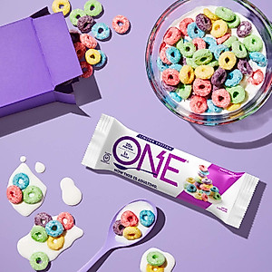 ONE Protein Bars, Fruity Cereal, Gluten Free Protein Bars with 20g Protein and 1g Sugar, Pantry Staples, 2.12 oz (12 Count)