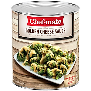 Chef-mate Golden Cheddar Cheese Sauce, Canned Food for Mac and Cheese, 6 lb 10 oz (#10 Can Bulk)