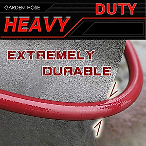 Solution4Patio Homes Garden Hose No Kink 5/8 in. x 25 ft. Red Water Hose, No Leaking, Heavy Duty, Brass Fittings 12 Years Warranty, No DOP, Environmental-Friendly