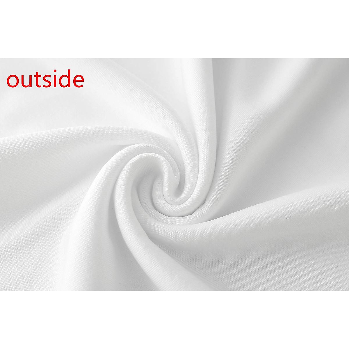 Kindcall Long Sleeve Mock Turtleneck Stretch Slim T Shirt Layer Top White Medium