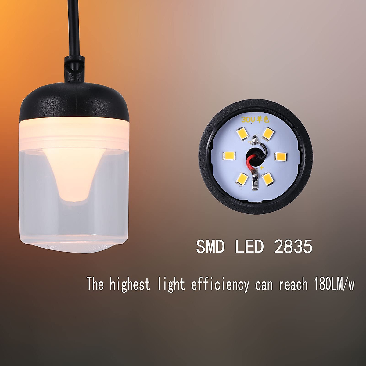 52.5ft Outdoor String Lights LUISTUL, Patio String Light with 16 Warm White shatterproof led Bulbs dimmable Controller for Garden Backyard Christmas Porch Hanging Decor