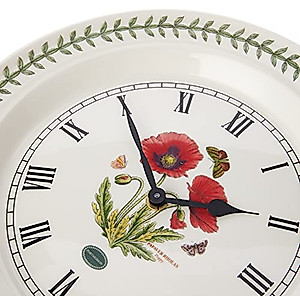 Portmeirion Home & Gifts Botanic Garden Poppy Wall Clock, Multi-Colour Colour (Multi-Colour Colour,25.4 x 25.4 cm)