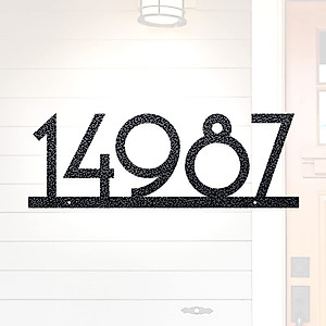 Personalized Metal House Number Sign | Custom Address Plaque | Mid Century Modern | Art Deco House Numbers | Address Numbers for House