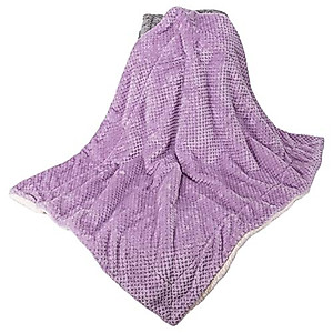 Fuzzy Dog Blanket or Cat Blanket or Pet Blanket, Warm and Soft, Plush Fleece Receiving Blankets for Dog Bed and Cat Bed, Couch, Sofa, Travel and Outdoor, Camping (Blanket (32" x 40"), DW-Lavender)