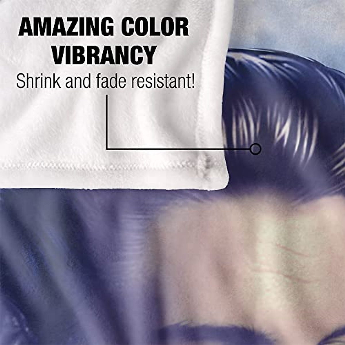 Elvis Presley Big Portrait Officially Licensed Silky Touch Super Soft Throw Blanket 50" x 60"