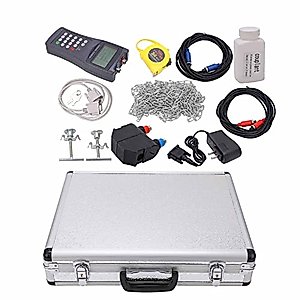 TDS-100H Handheld Digital Ultrasonic Meter Tester Flowmeter, Built in Data Logger, RS-232 Compatible with Fuji, 4×8 Chinese or 4×16 English Display, Sensor Cable Power