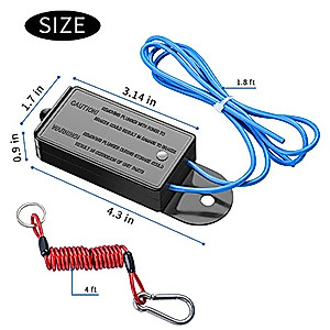 Trailer Breakaway Switch, Briidea 4ft Breakaway Coiled Cable with Electric Brake Switch for RV Towing Trailer