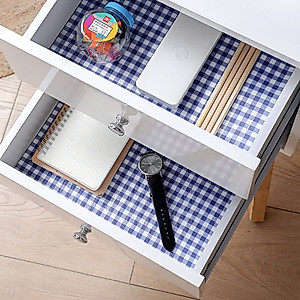 Drawer Liner, 3 Rolls 11.8in x 29.4ft Shelf Liner Cabinet Liner, Waterproof Greaseproof PE Plaid Kitchen Cabinet Liners for Shelves, Non Adhesive Shelf Liners Cut to Fit