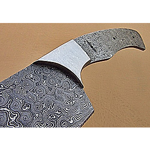 BB-456, Handmade Damascus Steel 12 Inches Full Tang Chef Knife with Stainless Steel Bolster (Blank Blade)