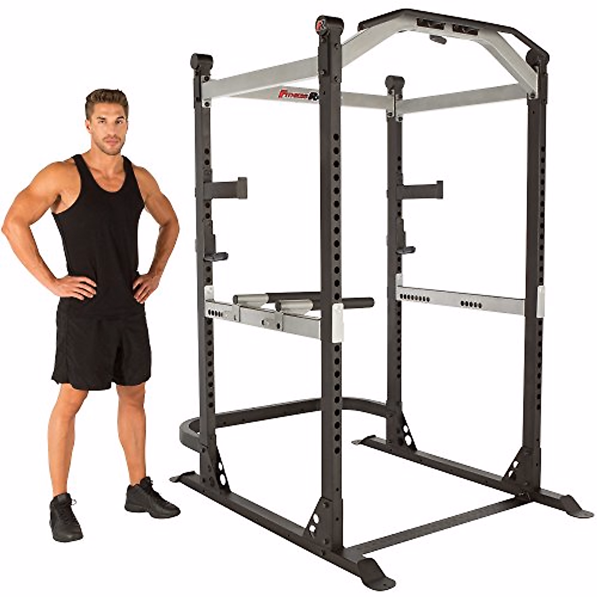 Fitness Reality X-Class Light Commercial High Capacity Olympic Power Cage, Without Lat Pull-Down Attachment, Grey