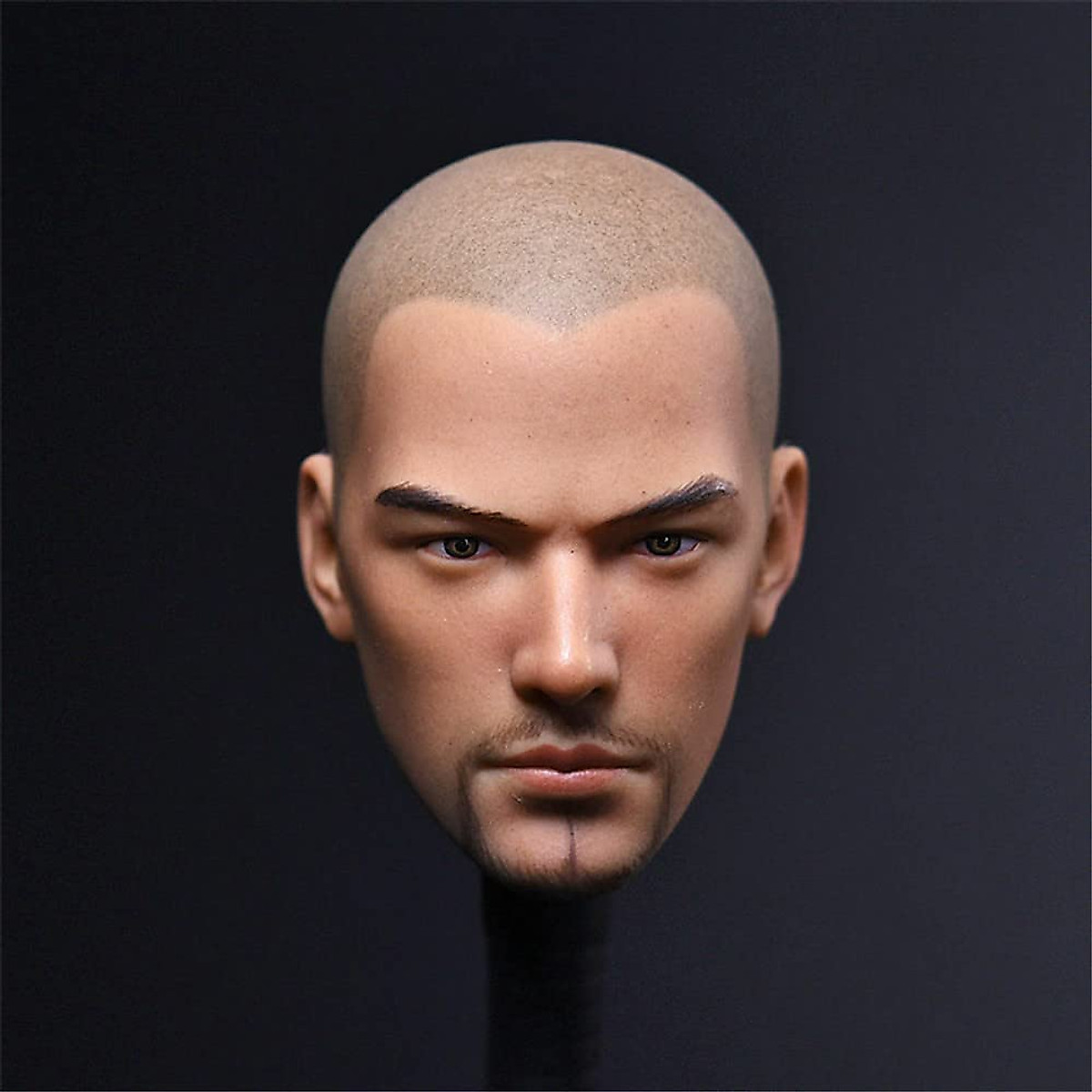 1/6 Scale Male Head Sculpt, Asian Male Bald Head Carved for 12'' Soldier Action Figure Body Doll Collection (Holy Monk Head Sculpture)