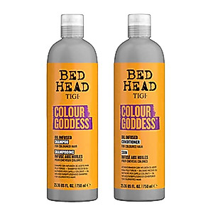 Bed Head by TIGI Shampoo & Conditioner For Colored Hair Colour Goddess With Sweet Almond & Coconut Oils 2 x 25.36 fl oz