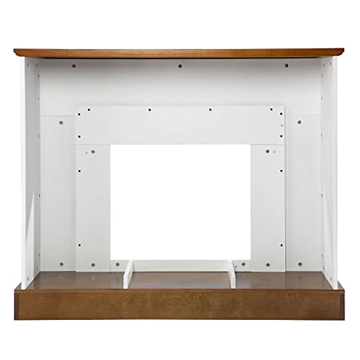 SEI Furniture Eastrington Industrial Electric Fireplace, White