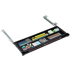 Mind Reader Anchor Collection, Undermount Keyboard Organizer, 21.25" L x 8" W x 1.5" H, Black