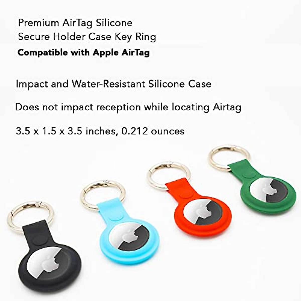 Apple AirTag Holder Keychain Apple AIR TAG NOT Included Air tag Case Waterproof Key Ring - Airtag Holder 4 Pack - Airtag Case - GPS Finder.