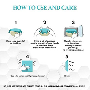 Meli Wraps - 3-Pack Reusable Beeswax Wraps for Food, Eco-Conscious Food Storage, Small, Medium and Large Food Wrap, Shells