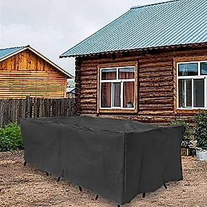 PLOEA Waterproof Garden Furniture Covers Dust-Proof Garden Furniture Cover Rattan Cover Outdoor Furniture Cover, 30 Sizes, Customizable (Color : Black, Size : 60x60x60)