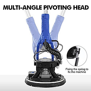 AOTE-PITT Drywall Sander, 810W 7A Electric Drywall Sander with Vacuum Attachment, Variable Speed 900-1800RPM Power Wall Sanders with 12 Pcs Sanding Discs, LED Light, Extension Handle, Dust Hose