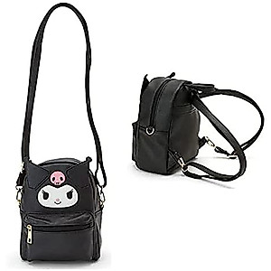 ALORVE Anime Cute Cartoon Bag Cosplay Shoulder Bag Backpack Handbag PU Schoolbags for Kids Girls Fans(BLACK)