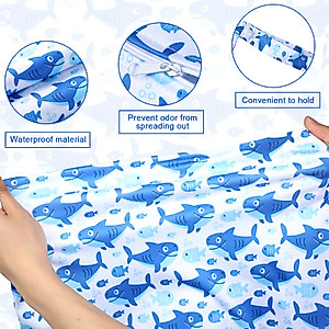 Shappy 2 Pcs Large Travel Laundry Bag Washable Waterproof Wet Dry Bag Large Dirty Clothes Bag Bathing Workout Bag(Shark)