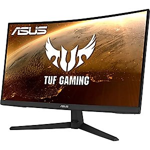 ASUS TUF Gaming 23.8” 1080P Curved Gaming Monitor (VG24VQ1B) - Full HD, 165Hz (Supports 144Hz), 1ms, Extreme Low Motion Blur, Speakers, Adaptive-sync/FreeSync Premium, Eye Care, DisplayPort, HDMI