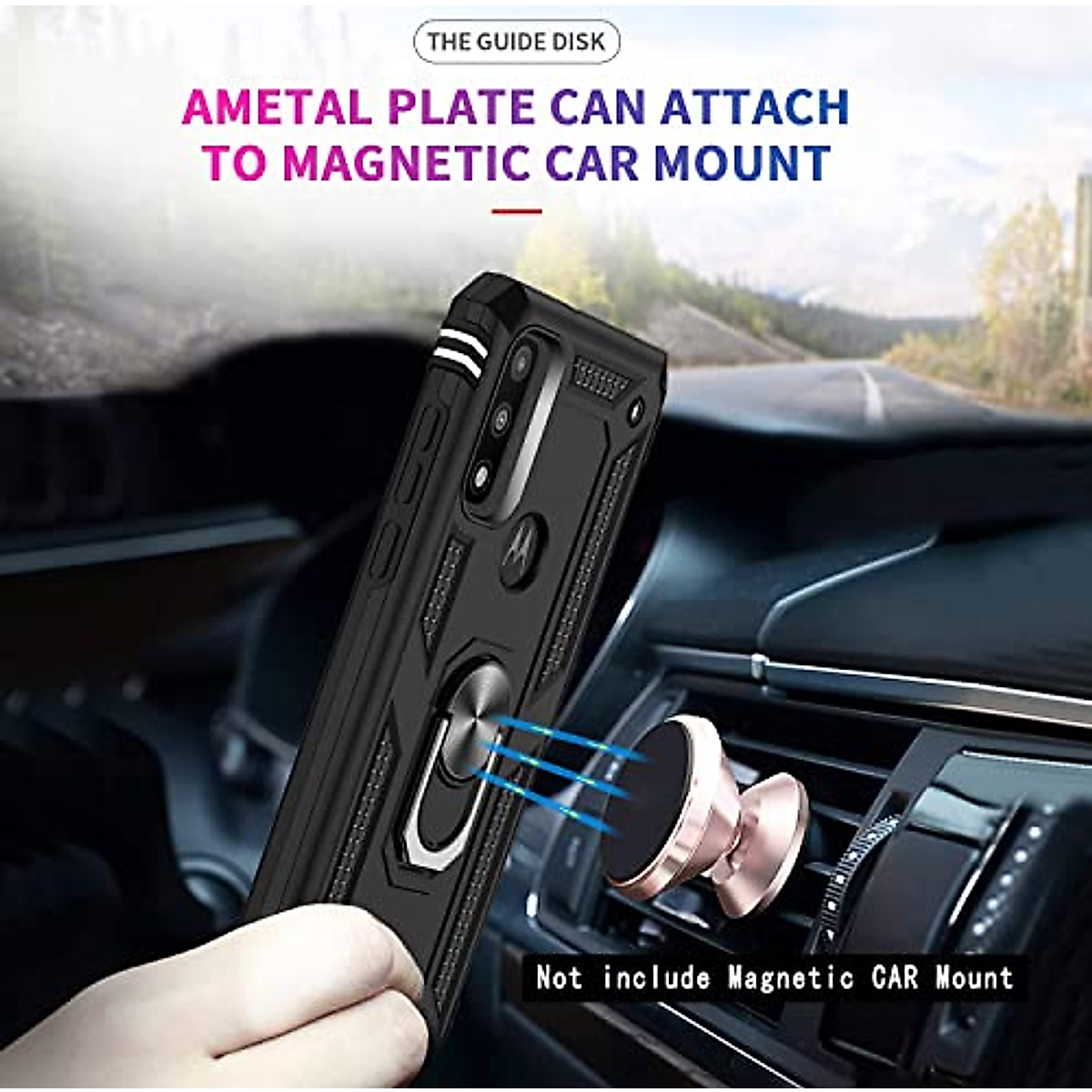 LeYi for Moto G-Play-2023-Case: Moto G Pure Case/G Power 2022 Case with 2 Pcs Screen Protector, Military-Grade Phone Case with Magnetic Stand for Motorola G Pure/G Play 2023/G Power 2022, Black