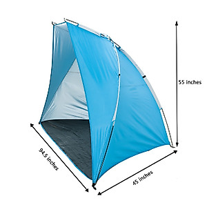 iCorer Extra Large Outdoor Portable EasyUp Beach Cabana Tent Sun Shelter Sunshade, Blue