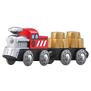 Hape Cogwheel Train| Wooden Railway Cogwheel Engine Toy Train for Kids