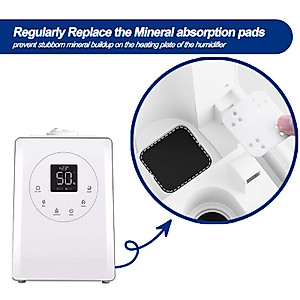 ADDFRESH Humidifier Replacement Filters Compatible with LEVOIT LV600S,LV600HH,OasisMist450S,OasisMist6000S, 20 Pack Mineral Absorption Pad + 2 Pack Humidifier Tank Cleaner