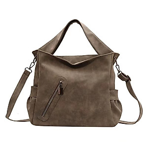 Retro frosted bag for women's large capacity versatile crossbody bag with texture, portable commuting tote bag