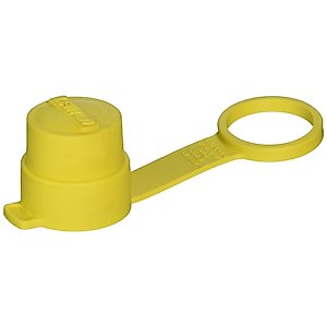 Leviton 14W Watertight Cap For Straight Blade Plugs In I5 Amp and 20 Amp, and Locking Plugs In 15 Amp, Wetguard IP66 , Yellow