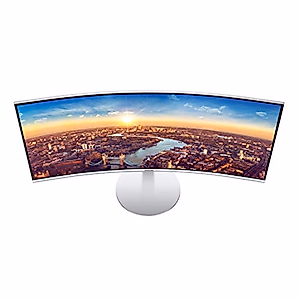 SAMSUNG CJ79 Series 34-Inch ViewFinity Ultrawide QHD (3440x1440) Computer Monitor, 100Hz, Thunderbolt 3 Daisy Chain, QLED, HDMI, USB Hub, Height Adjustable Stand (LC34J791WTNXZA), White