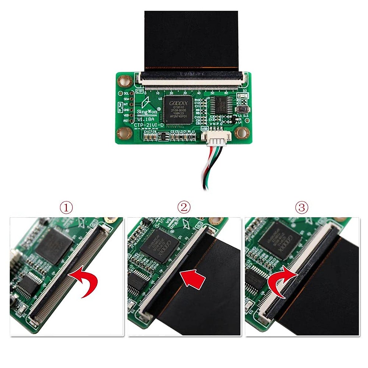FanyiTek 13.3" Touchscreen Monitor,13.3 inch 1920x1080 FHD IPS Touch Sensor Screen and USB Type C Mini HDMI eDP Controller Board