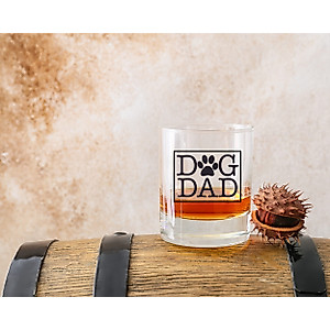 Dog Dad Whiskey Glass for Men With Pets - Unique Gifts for Dog Lovers - Fathers Day, Birthday, Christmas, Valentines day - Boyfriend, Husband, Son, Dog Owner