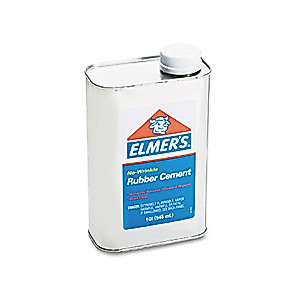Elmer's 233 Rubber Cement, Repositionable, 1 qt