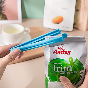 Terrysun 12 Pcs Plastic Sealing Clips, 2.8-4.3-6.3 Inch Reusable Chip Bag Clips, Air Tight Seal Grip for Bread, Snack and Food Bags