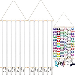 Qunclay 2 Pack Hair Bows Holder Organizer for Girls Baby Headband Hair Bows Holder Hanging Hair Bow Organizer Head Band Holder Storage for Baby Girls Toddler Room Decor