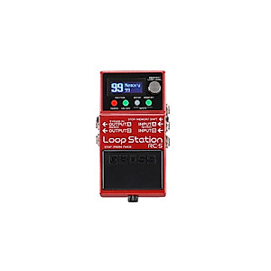 Boss RC-5 Loop Station Bundle with Power Adapter, 10ft Instrument Cable, 6in Patch Cable, and Picks