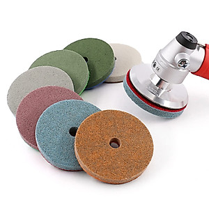 HOMESOM 4 Inch Polishing Pads for Polishing Wet Using Stone Buff Granite Marble Polishing Pads 7pcs/Set