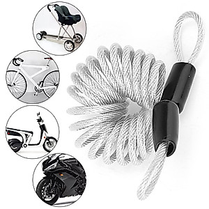 Jovenn Wire Lock Bicycle Lock, Secure Steel Steel Wire Lock, Bike for Luggage Bicycle Helmet