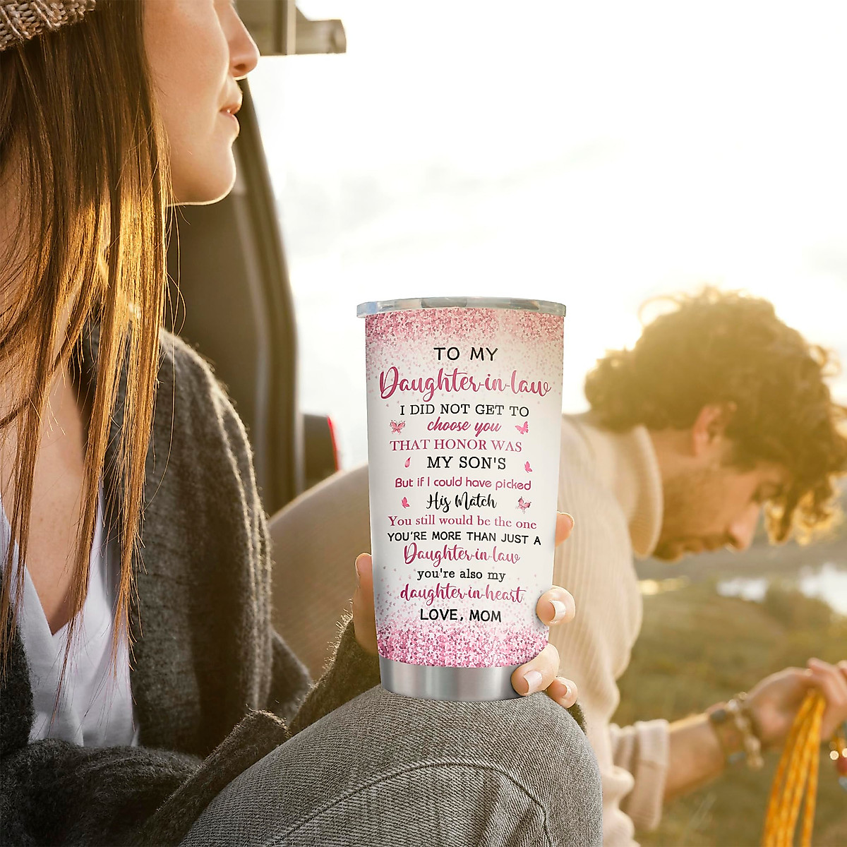 ZANIION Daughter in Law Gifts Tumbler, Gifts For Daughter in Law, Daughter in Law Gift Ideas, Best Future Daughter in Law Birthday Gift, Daughter-in-Law Gifts From Mother-in-Law Coffee Cup 20oz 1PC