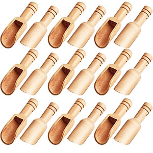 Arroyner 30 PCS Mini Wooden Spoon Mini Bamboo Spoons Small Bath Salt Spoon Small Spice Spoons for Sugar Scrubs, Spices, Bath Salts, Cooking