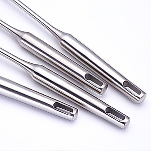 Cooking Utensils Set Stainless Steel Kitchen Metal Serving Utensils Set of 6 Pcs-Wok Spatula Ladle Set, Skimmer Slotted Spoon, Pasta Spoon, Serving Spoon, Slotted Spatula Tunner,Dishwasher Safe