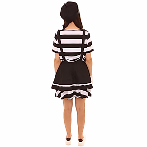 HPO Adult Woman's Mime Black & White Halloween Costume Small (Medium)