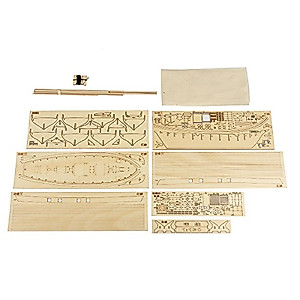 HAPYLY 1/130 Scale DIY Hobby Wooden Ship Science Equipmen Assembly Model Boat Kits Sailing Boat Kit Decor Toy Gift