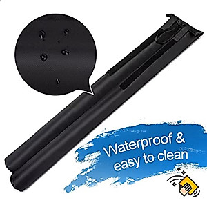 MAXTID Large Door Draft Stopper for Bottom of Doors 36” Under Door Draft Noise Blocker Black Gap Stoppers Door Draft Guard for Bottom of Doors Adjustable Door Sweep Draft Seal Home Essentials Gadgets