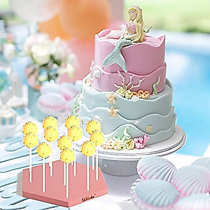 Webake Cake Pop Display Stand, Wood Lollipop Holder 12 Holes Sucker Cake Pop Drying Stand for Weddings Baby Showers Birthday Parties Anniversaries Halloween Candy Decorative