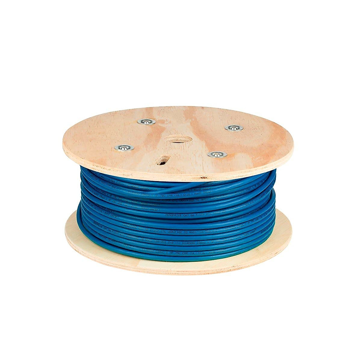 Monoprice Cat8 Network Cable - 2GHz, S/FTP Shielded, Solid, 40G, Bare Copper, for Ethernet Switch, Modem, Router, 22AWG 250 Feet, Blue - Entegrade Series